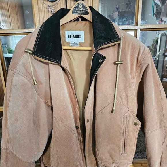 Gitano | Jackets & Coats | Mens Gitano Medium Brown With Black Collar ...